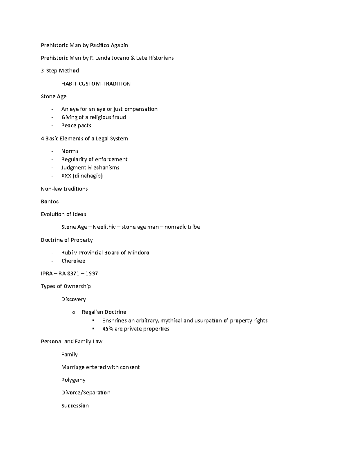 Group 2 Report - Prehistoric Man by Pacifico Agabin Prehistoric Man by ...