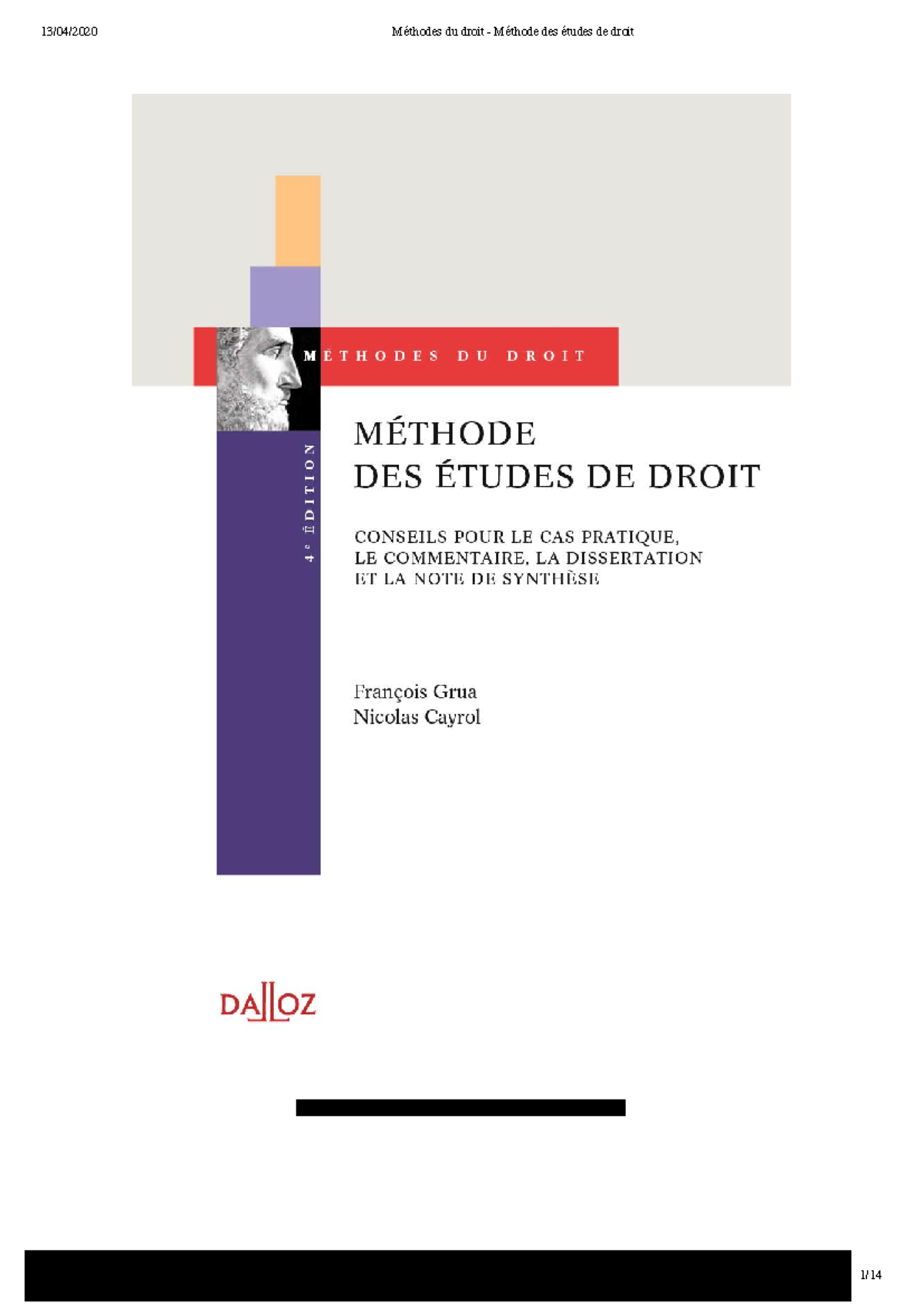 04 Dissertation Méthodologie De Droit 1 5 8 10 11 13 14