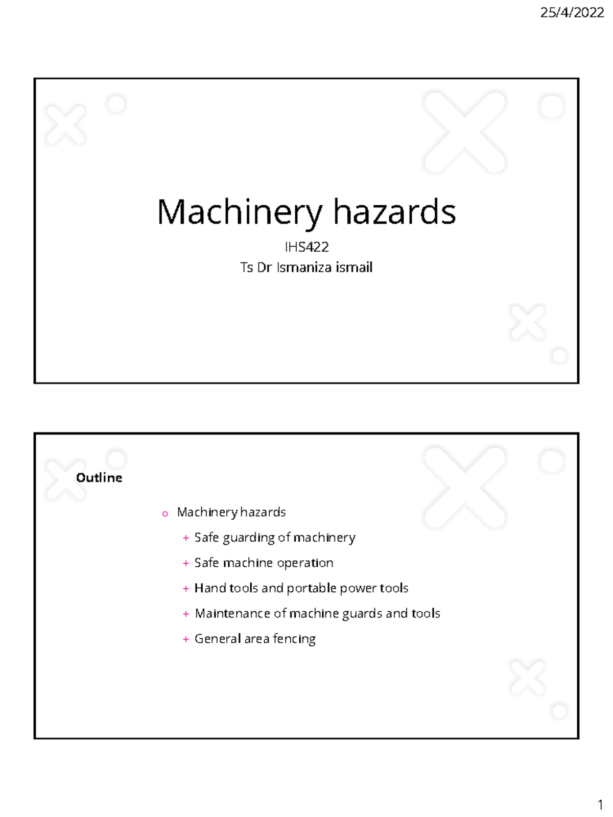2.Machinery hazards - Machinery hazard lecture note - Machinery hazards ...