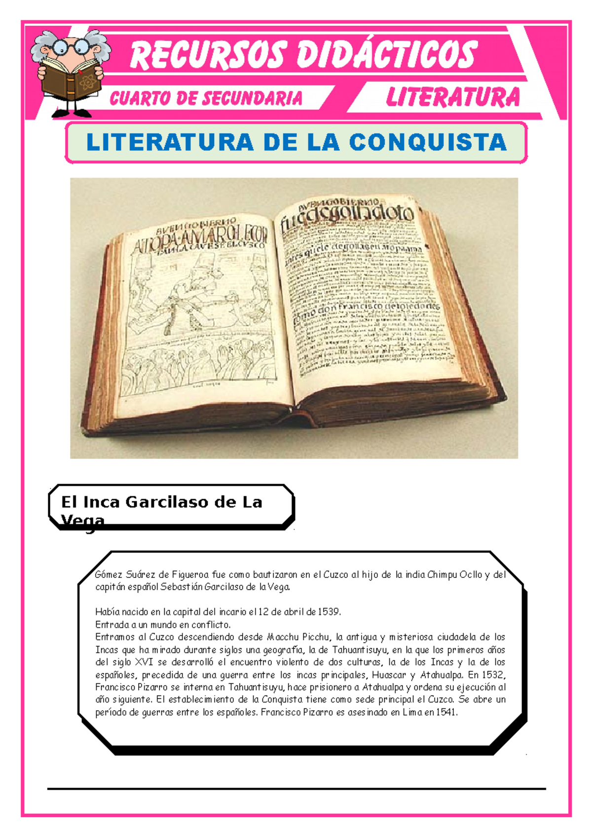 02. Literatura-de-la-Conquista-para-Cuarto-de-Secundaria - LITERATURA ...