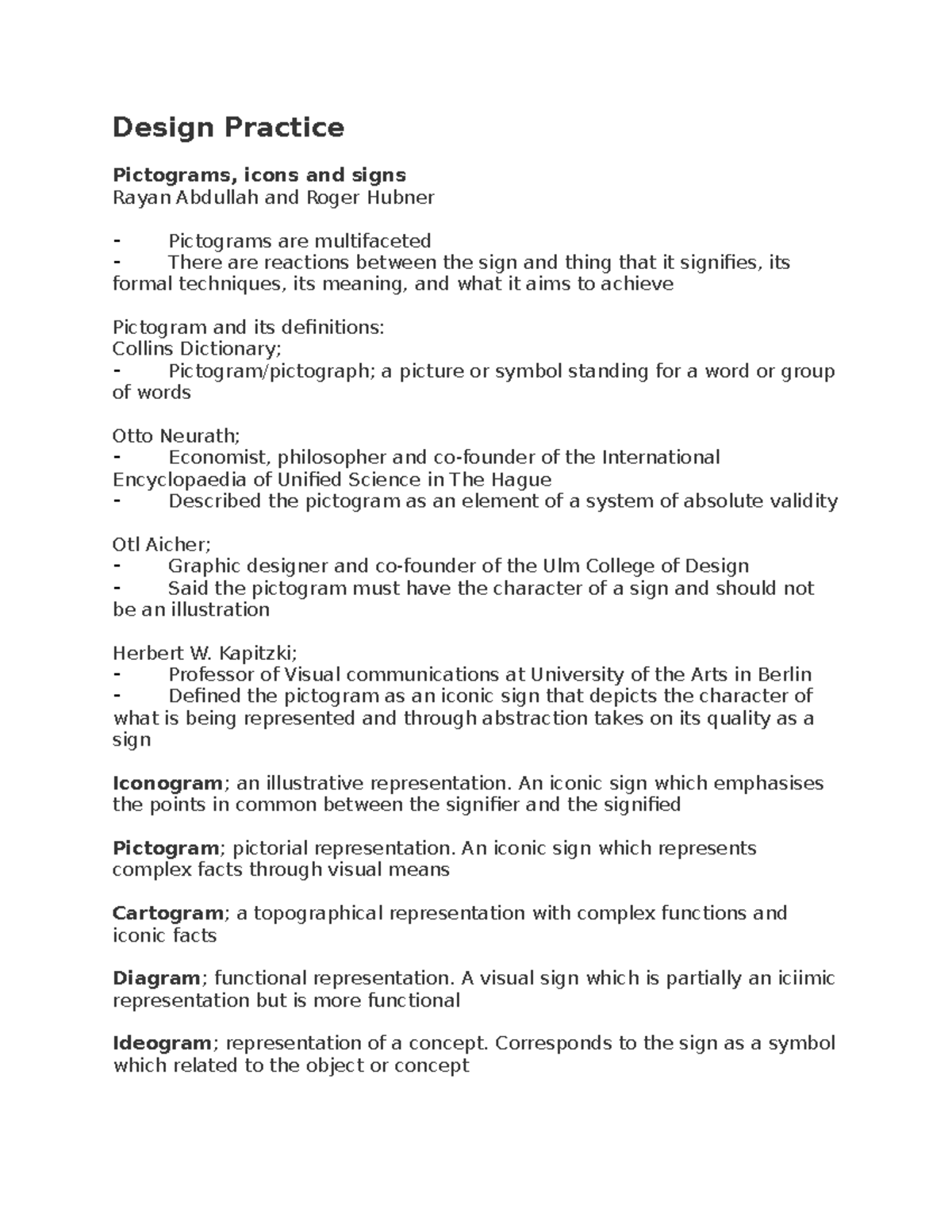 Pictograms, icons and signs - Design Practice Pictograms, icons and ...