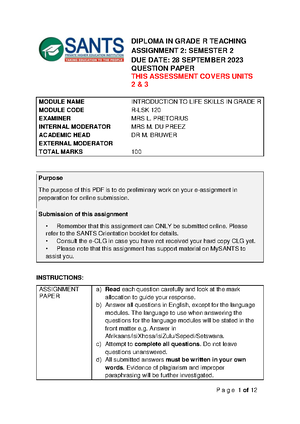 R-LSK 120 ASS 1 Gudlines 2021 - Always remember to consult MySANTS ...