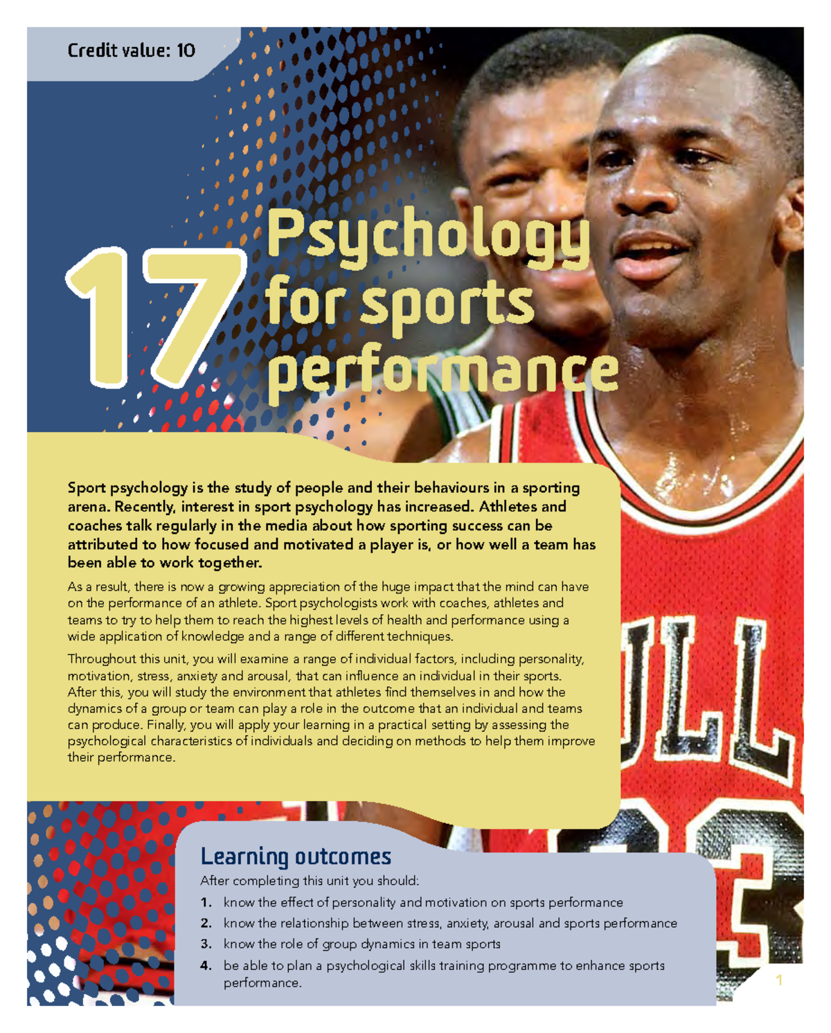 Sports AND Exercise Psychology - 1 Unit 17 Psychology for sports ...