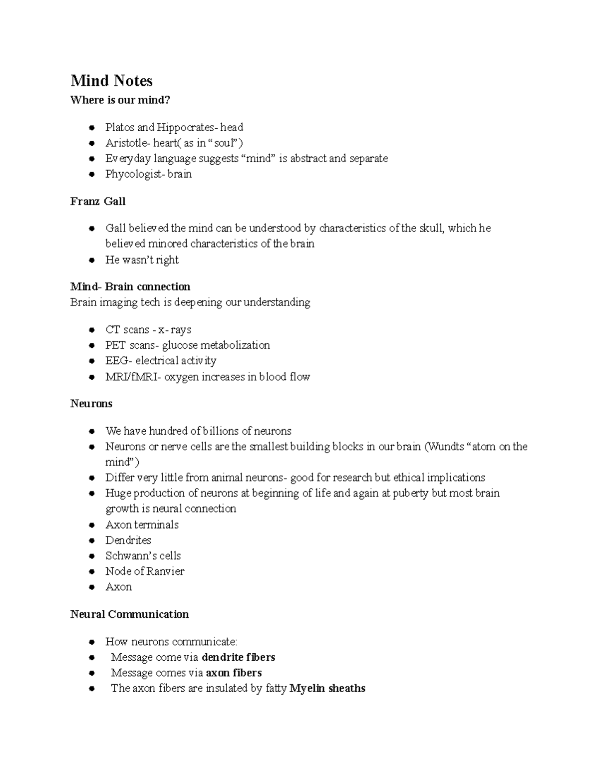 Mind Notes - Mind Notes Where is our mind? Platos and Hippocrates- head ...