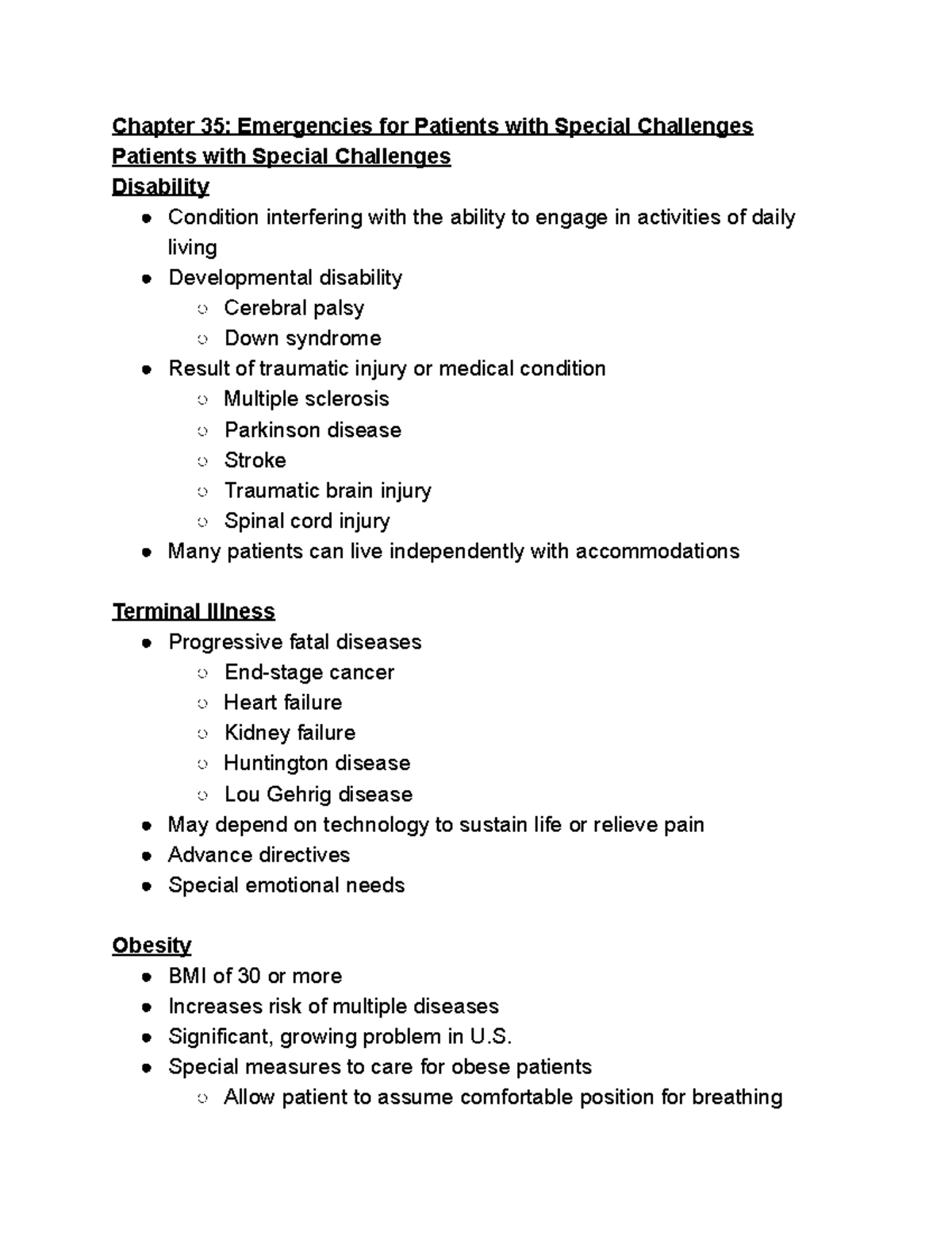 Chapter 35 Emergencies for Patients with Special Challenges - Chapter ...
