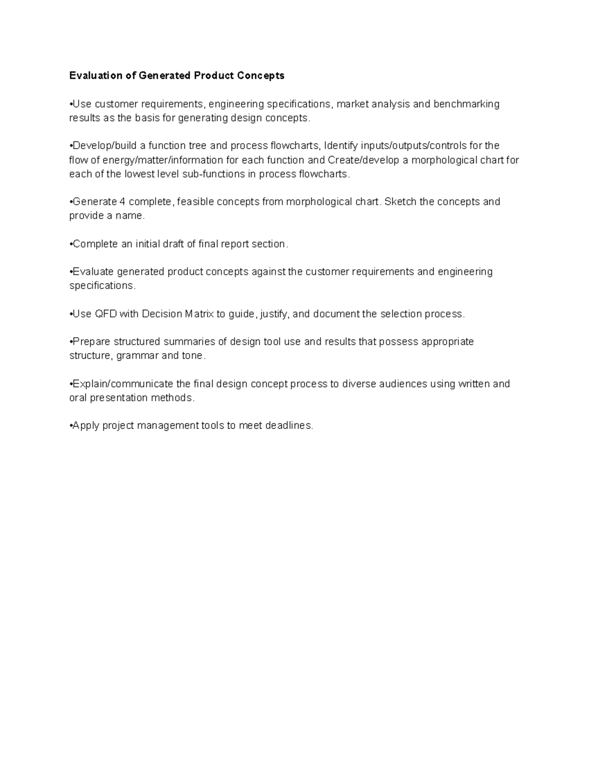 Introduction to Mechanical Engineering Design 14-14 - Evaluation of ...