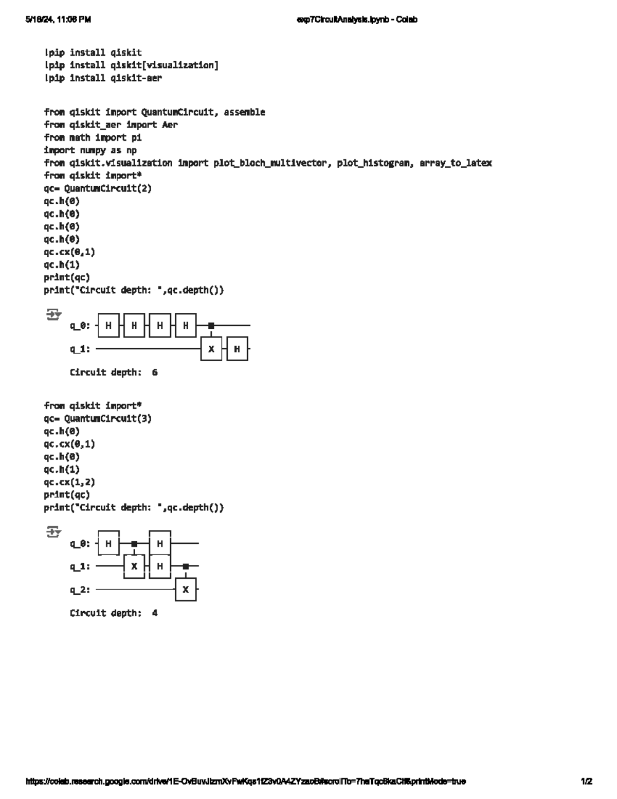 Qe7 - Lab experiment - Introduction To Quantum Computation - Studocu