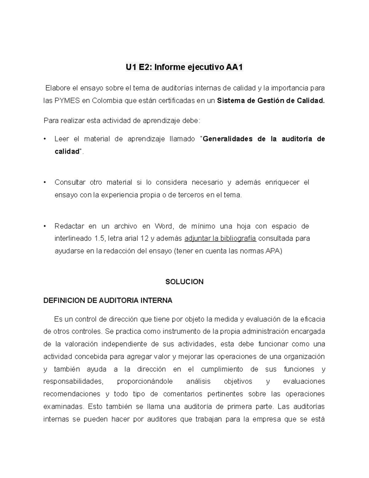 Ensayon AA 1nen Informenejecutivon AA 32616 b01d593885 - Calidad I ...