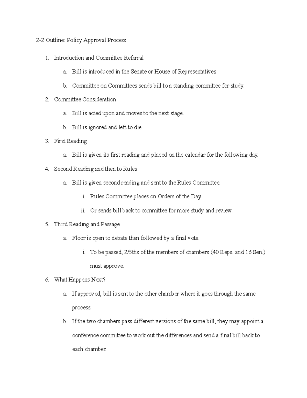2-2 Outline Policy Approval Process - 2-2 Outline: Policy Approval ...
