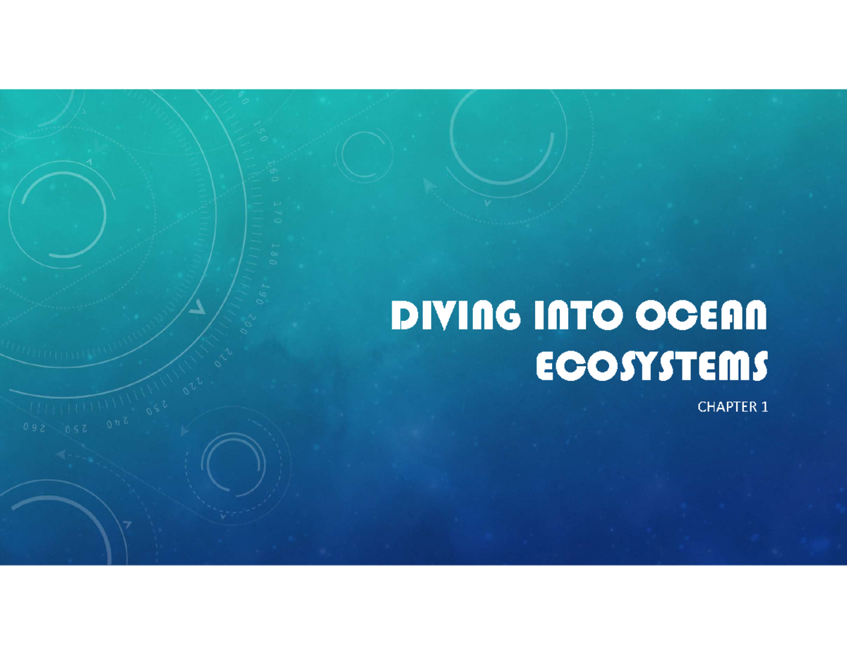 Lecture 1 marine biology diving into ocean ecosystems - DIVING INTO ...
