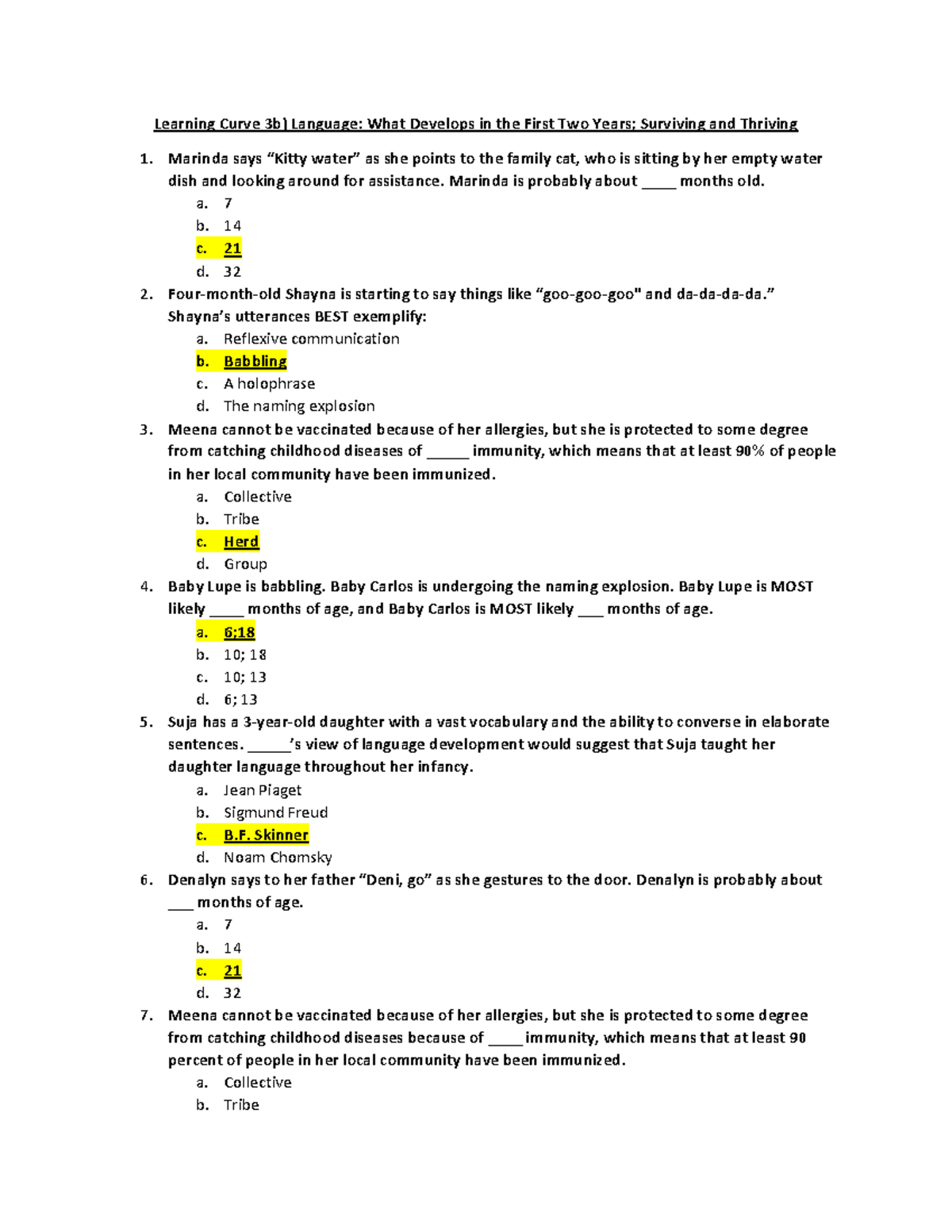 PSYC244-Learning Curve 3b Language - Learning Curve 3b) Language: What ...