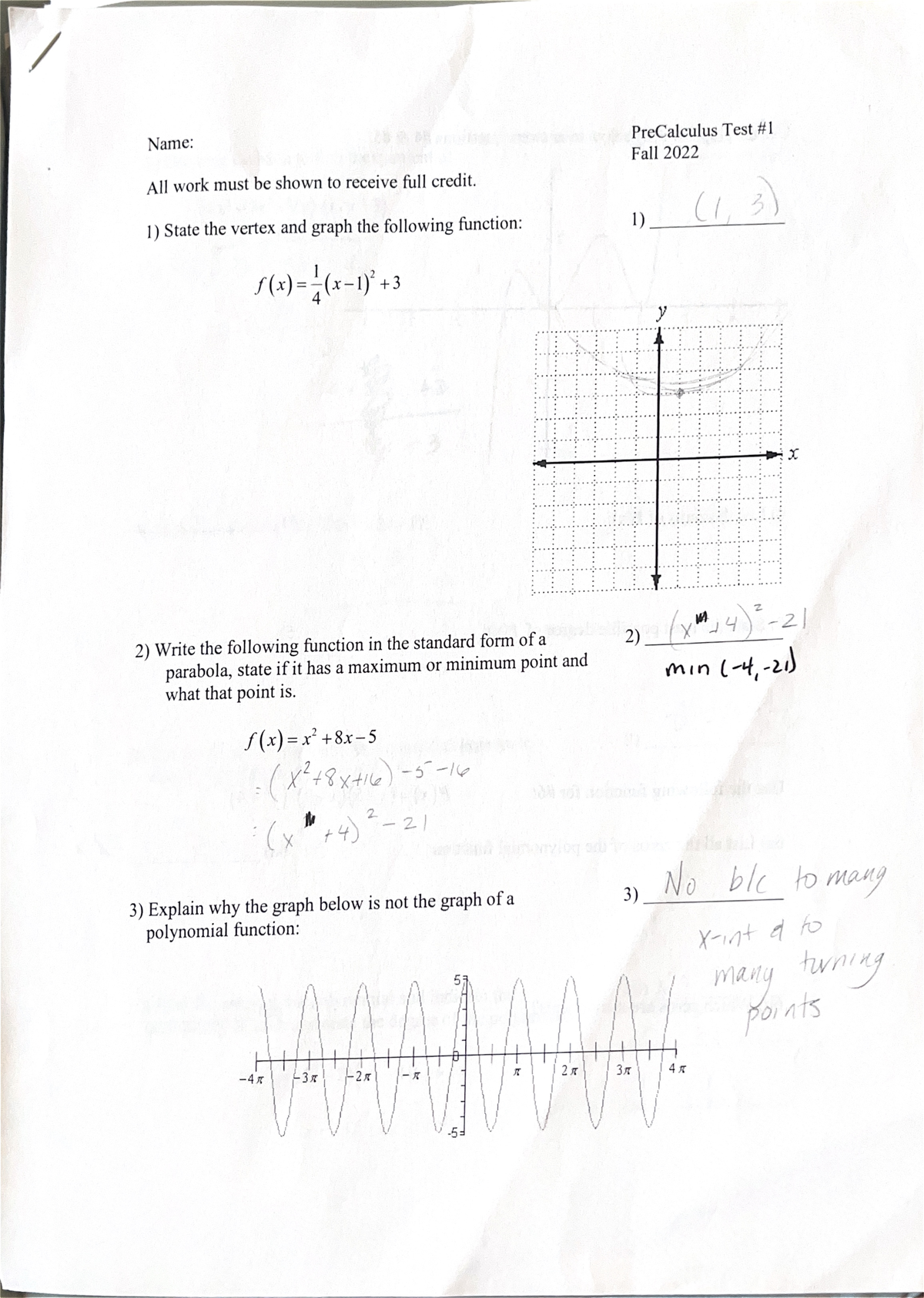 Exam Number 1 Study Guide Answers - MAT 107 - RCGC - Studocu