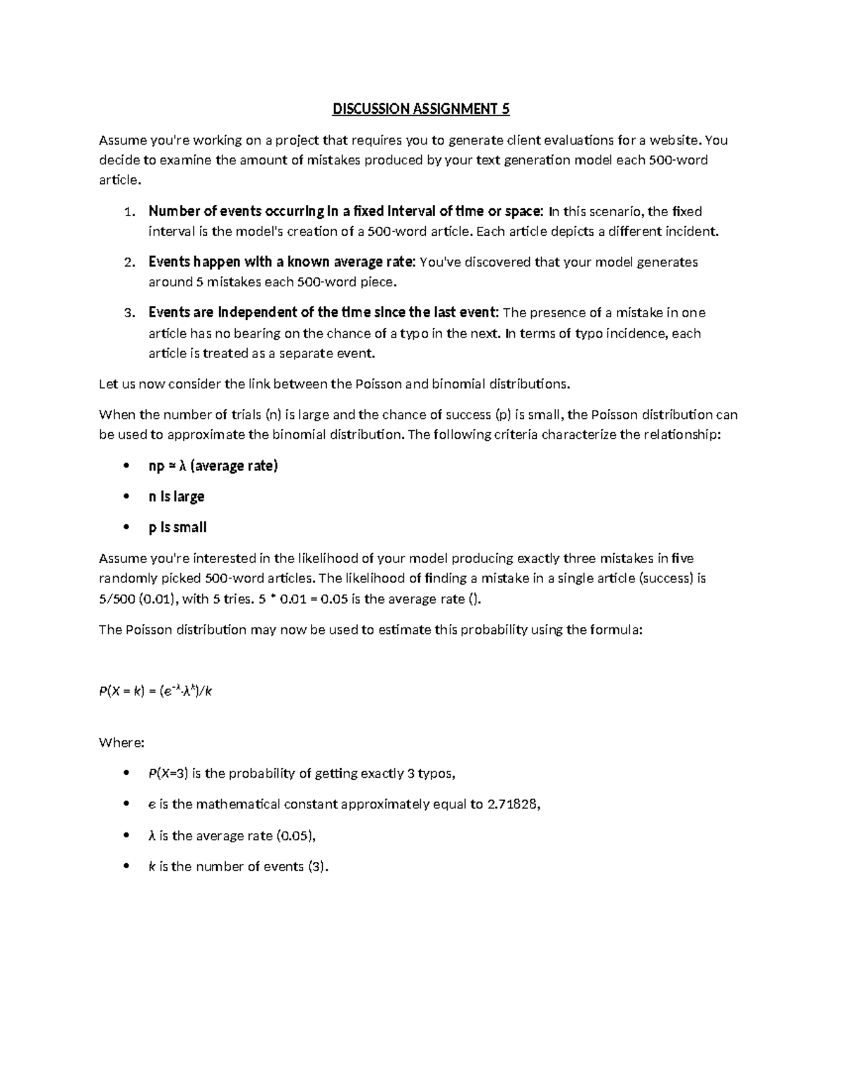 Discussion Assignment 5 Discussion Assignment 5 Assume Youre Working On A Project That