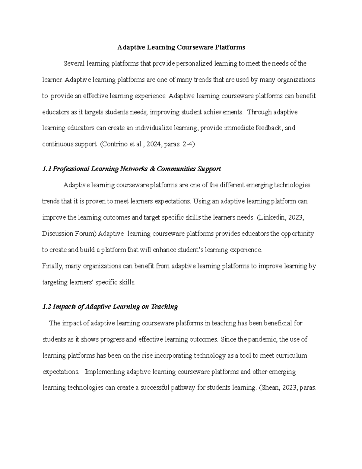 1Adaptive Learning Courseware Platforms - Adaptive Learning Courseware ...
