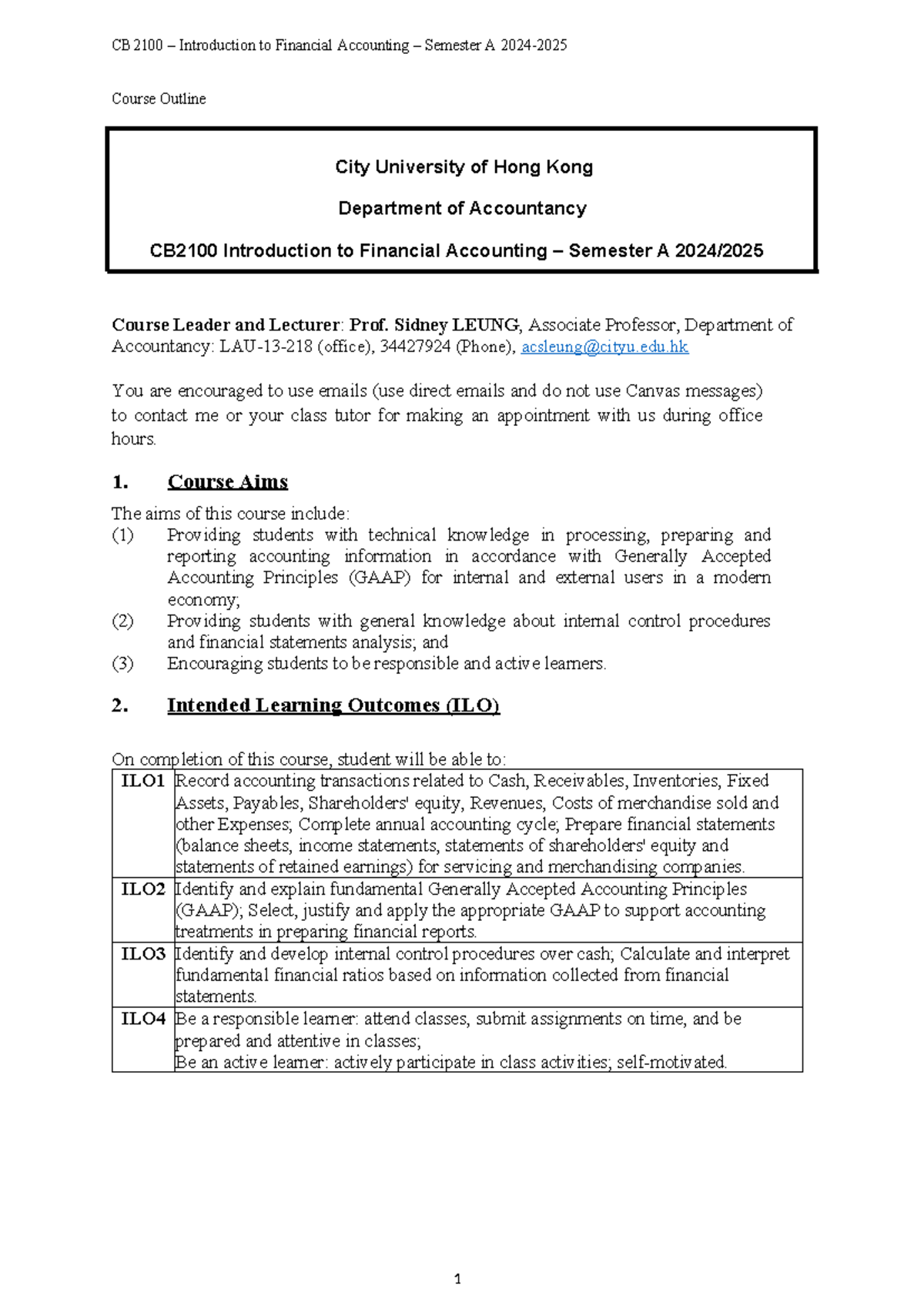 CB2100 Course Outline Sem A 2024-25 final version - Course Outline City ...