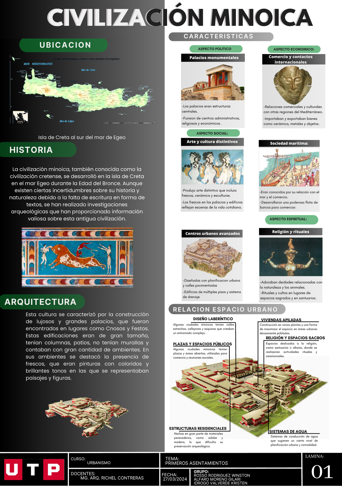 Civilización Minoica - ####### DOCENTES: ####### MG. ARQ. RICHEL ...