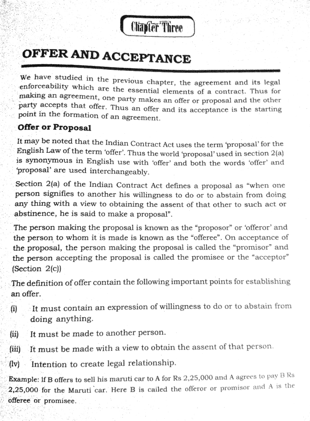 Offer and acceptance - Lecture notes - Business Regulatory Framework ...