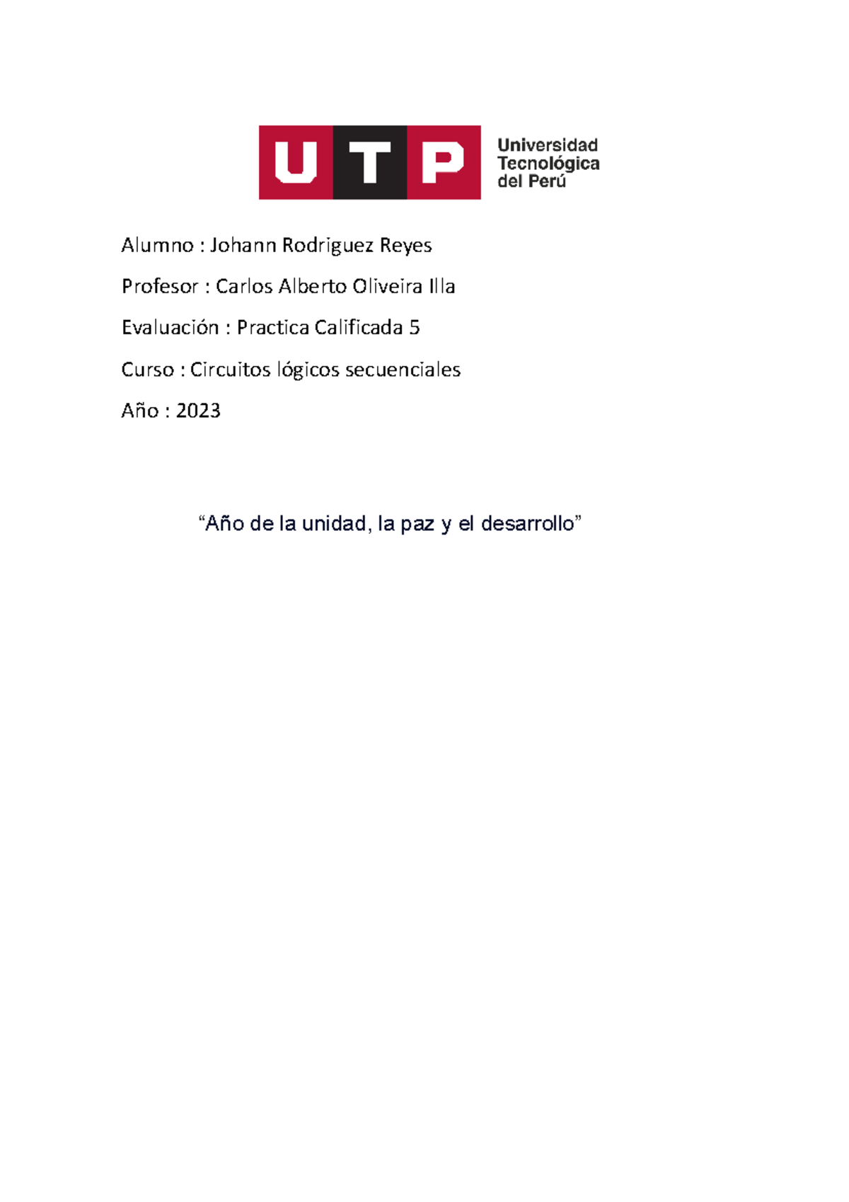 informe pc23 circuitos - Alumno : Johann Rodriguez Reyes Profesor ...