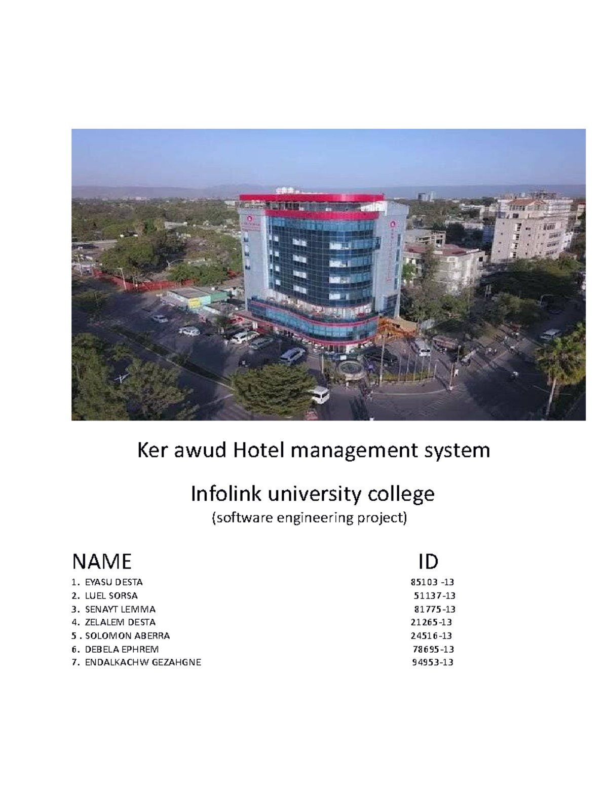Hotel managemen system project - Ker awud Hotel management system ...