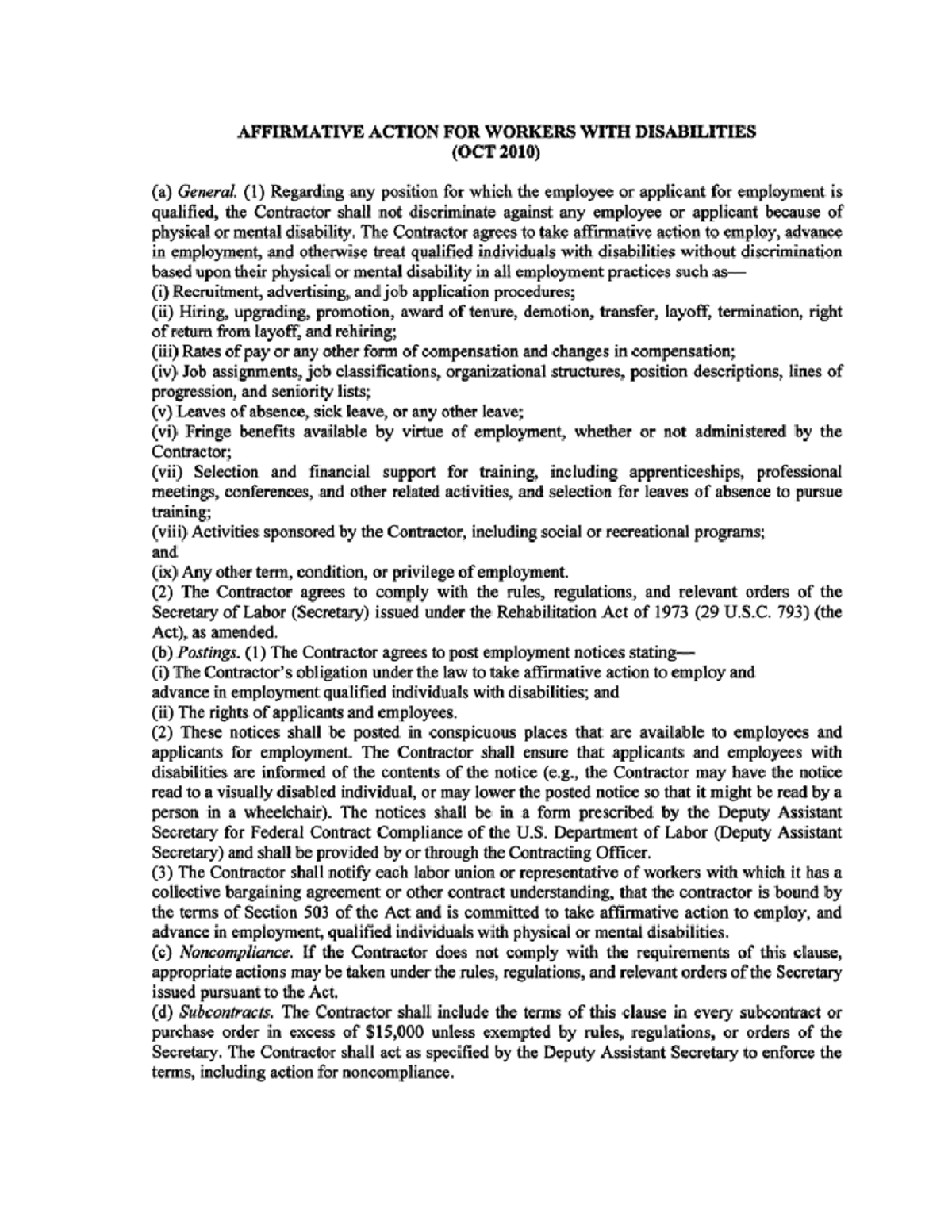 6 Affirmative Action for Workers with Disabilities (Oct 2010 ...