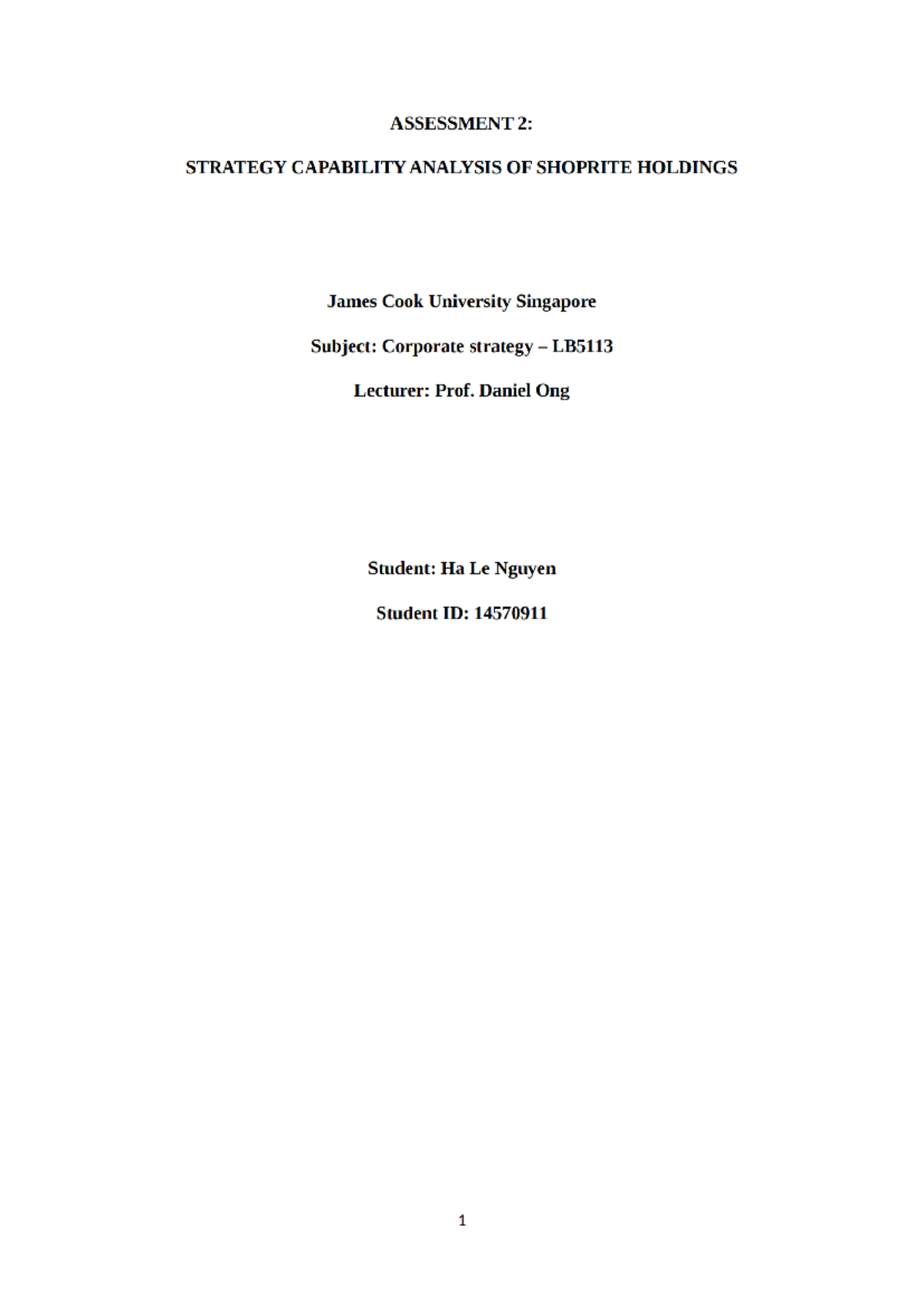 Ha_Le_Nguyen_Assessment_2_shoprite_holdings - Introduction to Financial ...