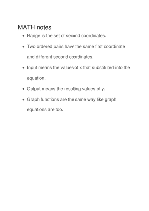 Mat notes 1 - NOTES Piece wise function is a function that is using ...