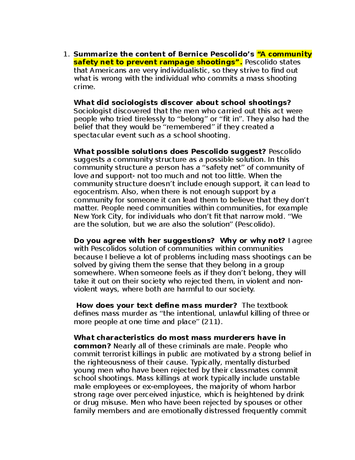 Module 3 discussion - Social Problems assignment - Summarize the ...