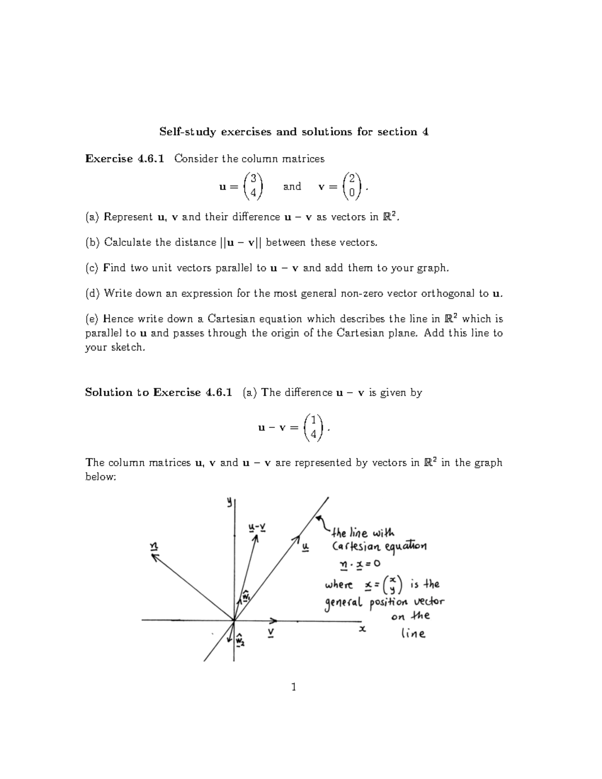 MA108 exercise 04 - Self-study exercises and solutions for section 4 ...