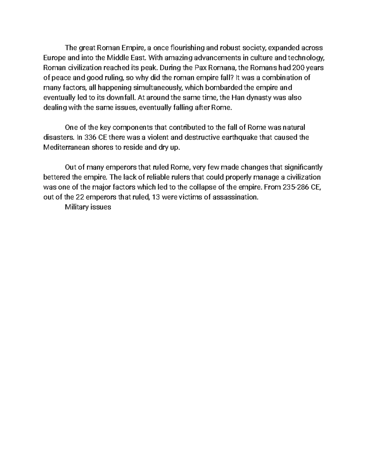 Untitled document - so aksjdh wjkas aioasd - The great Roman Empire, a ...