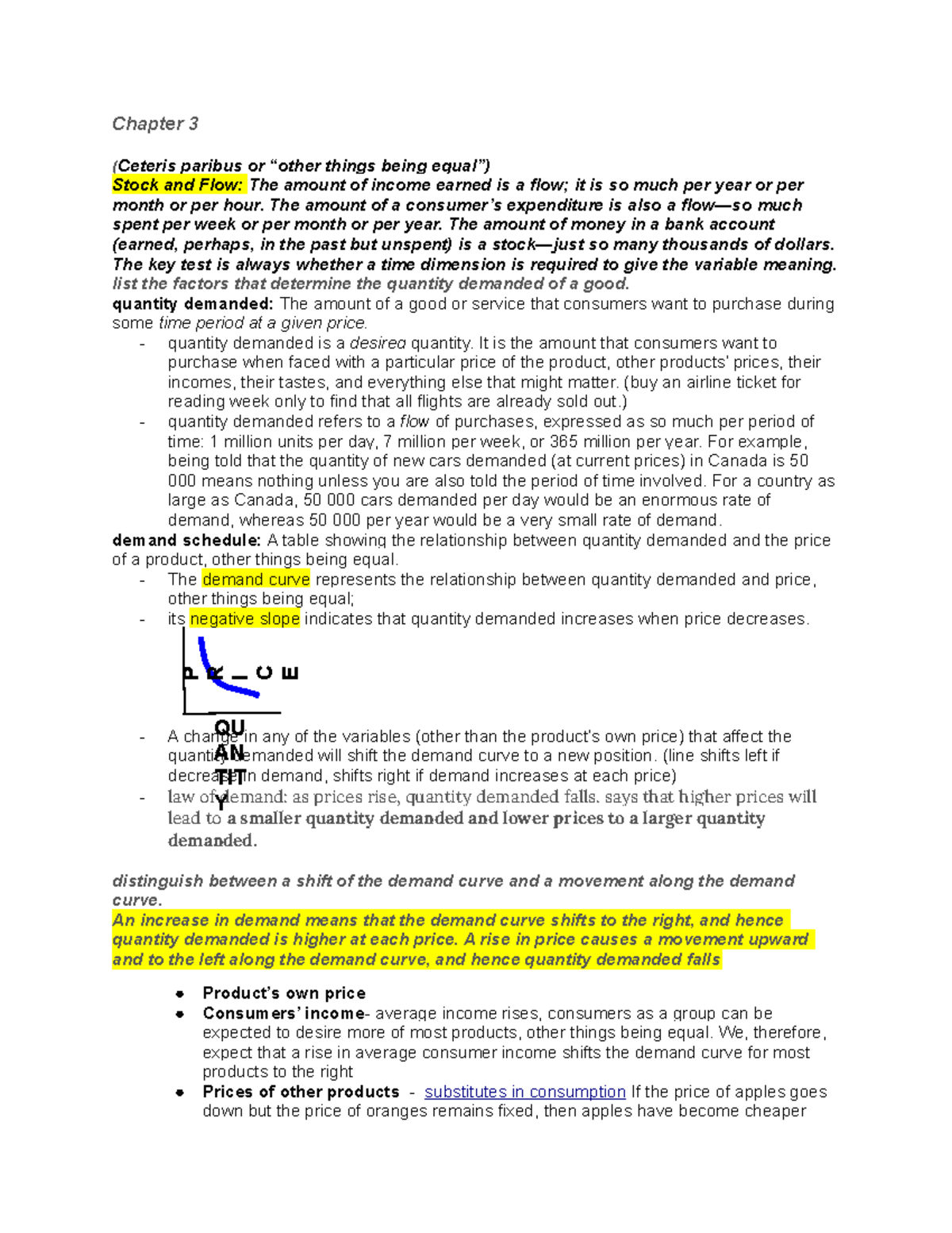 EC120 chap 3 - lecture and chapter notes from microeconomics - Chapter ...