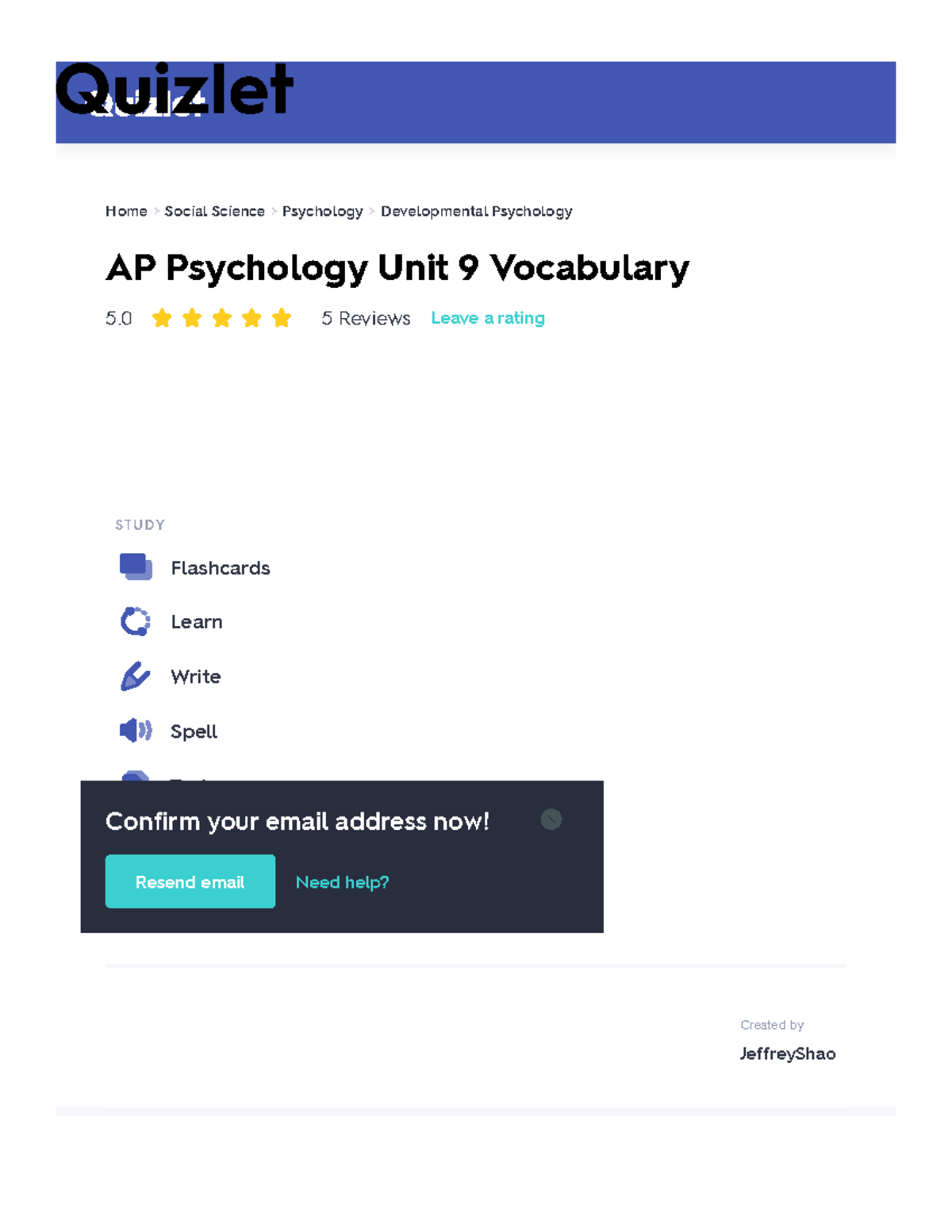 Unit 9 Vocabulary Flashcards Quizlet - Home Social Science Psychology ...