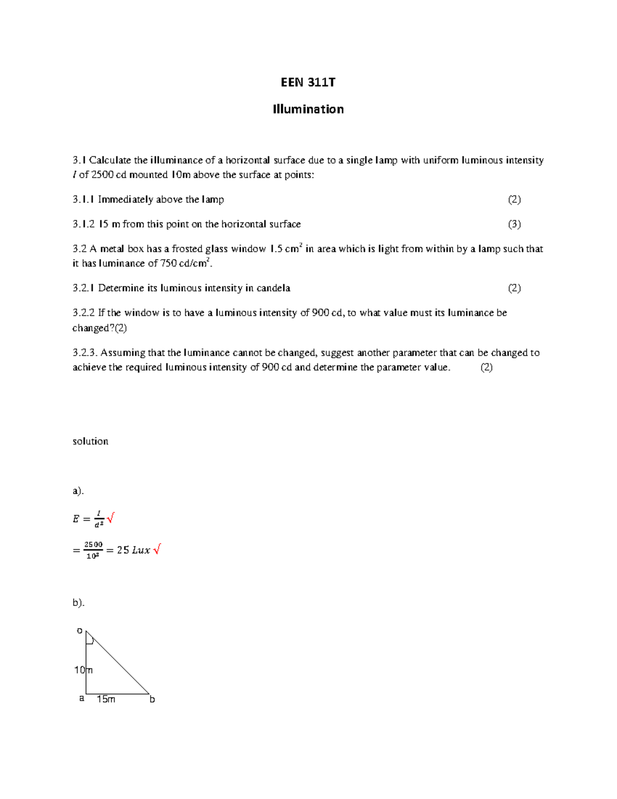 Illumination(1) - summarised notes on illimination and question and ...