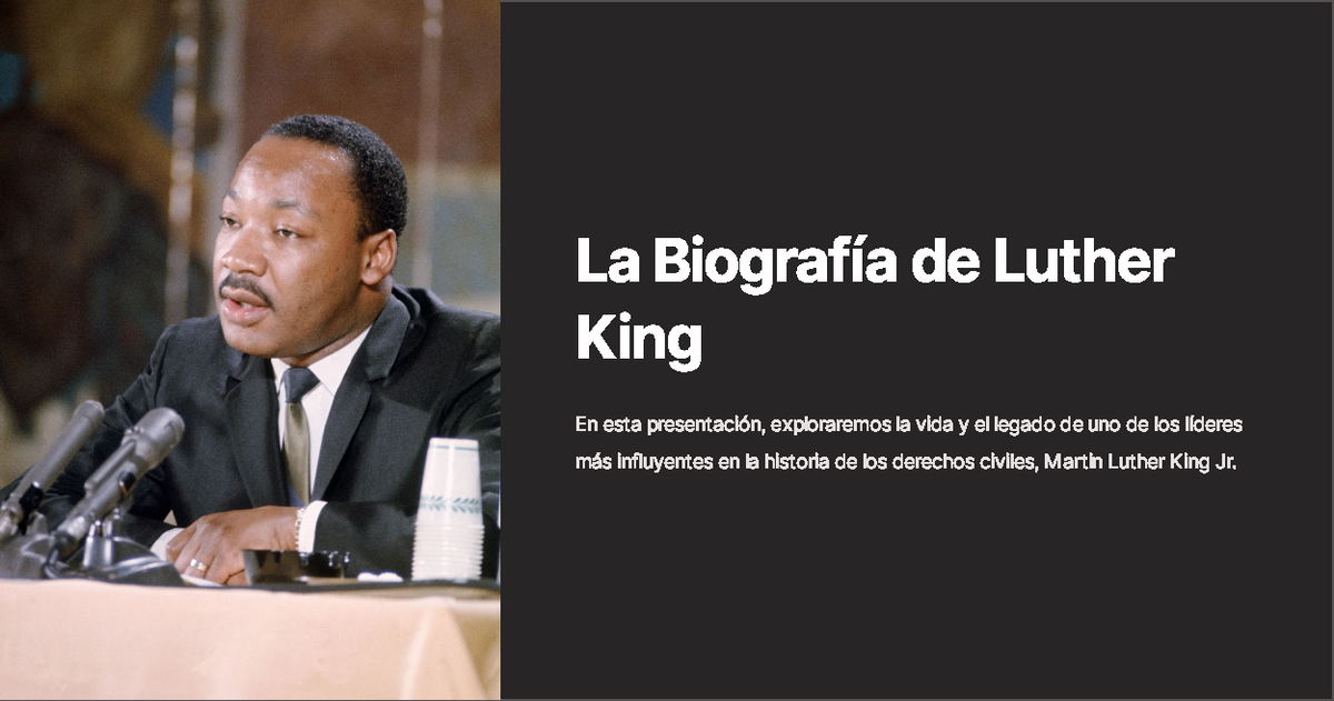 La Biografia de Luther King - La Biografía de Luther King En esta ...