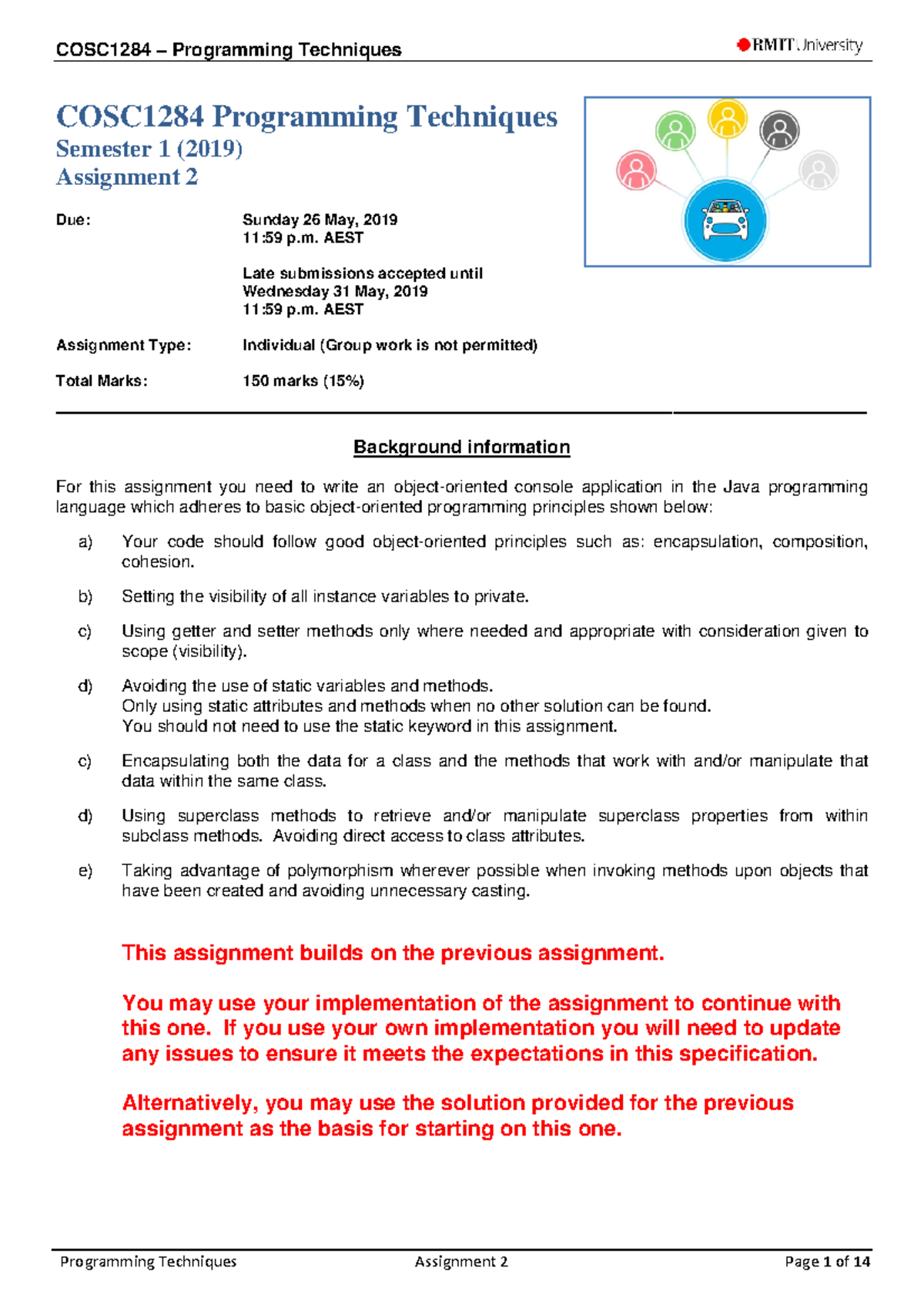 PT Assignment 2 - sdada - COSC1284 Programming Techniques Semester 1 ...