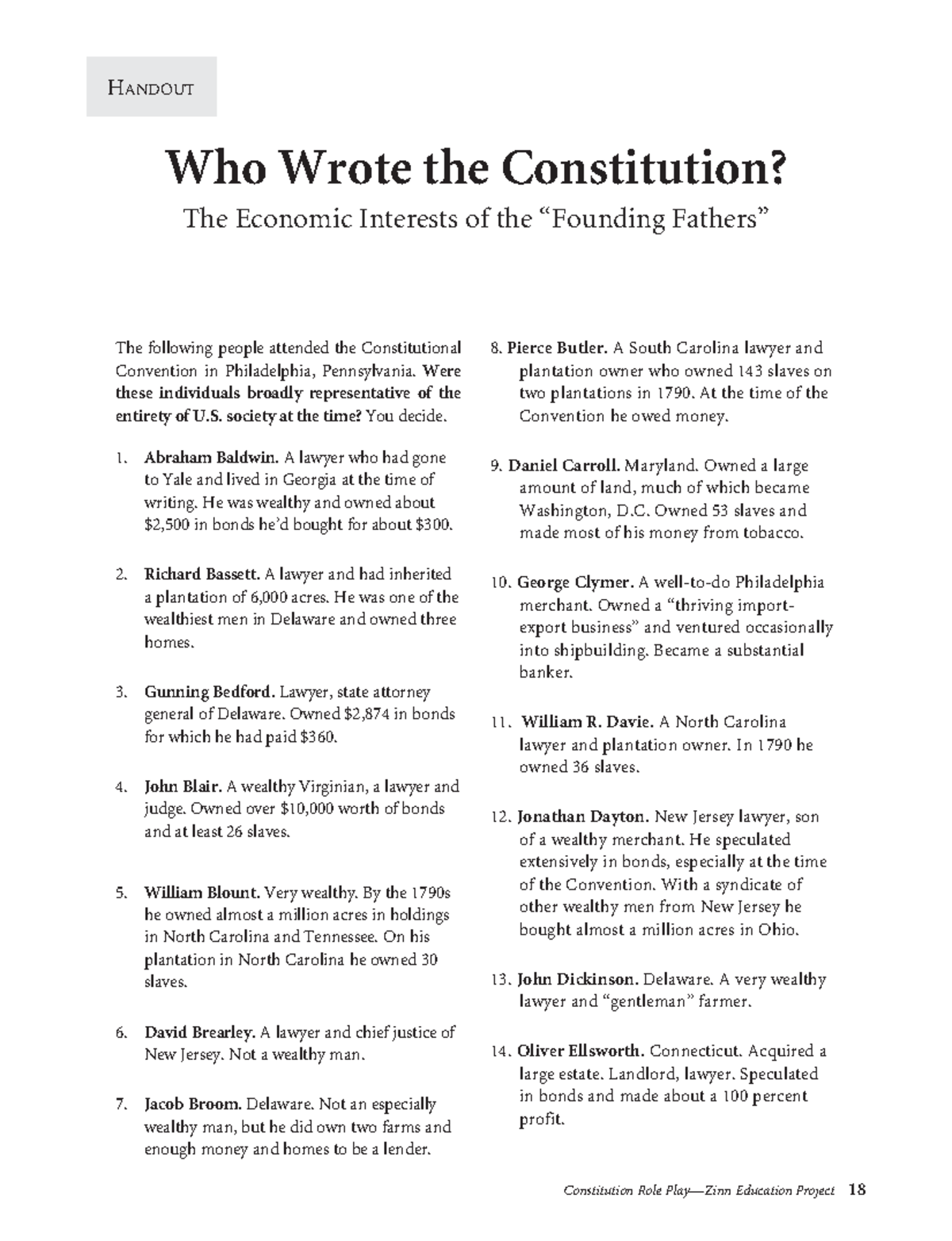 Who Wrote the Constitution - The following people attended the ...