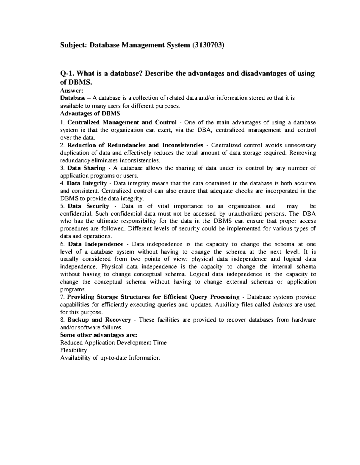 DBMS-3130703 - This document is about the subject work of engineering ...