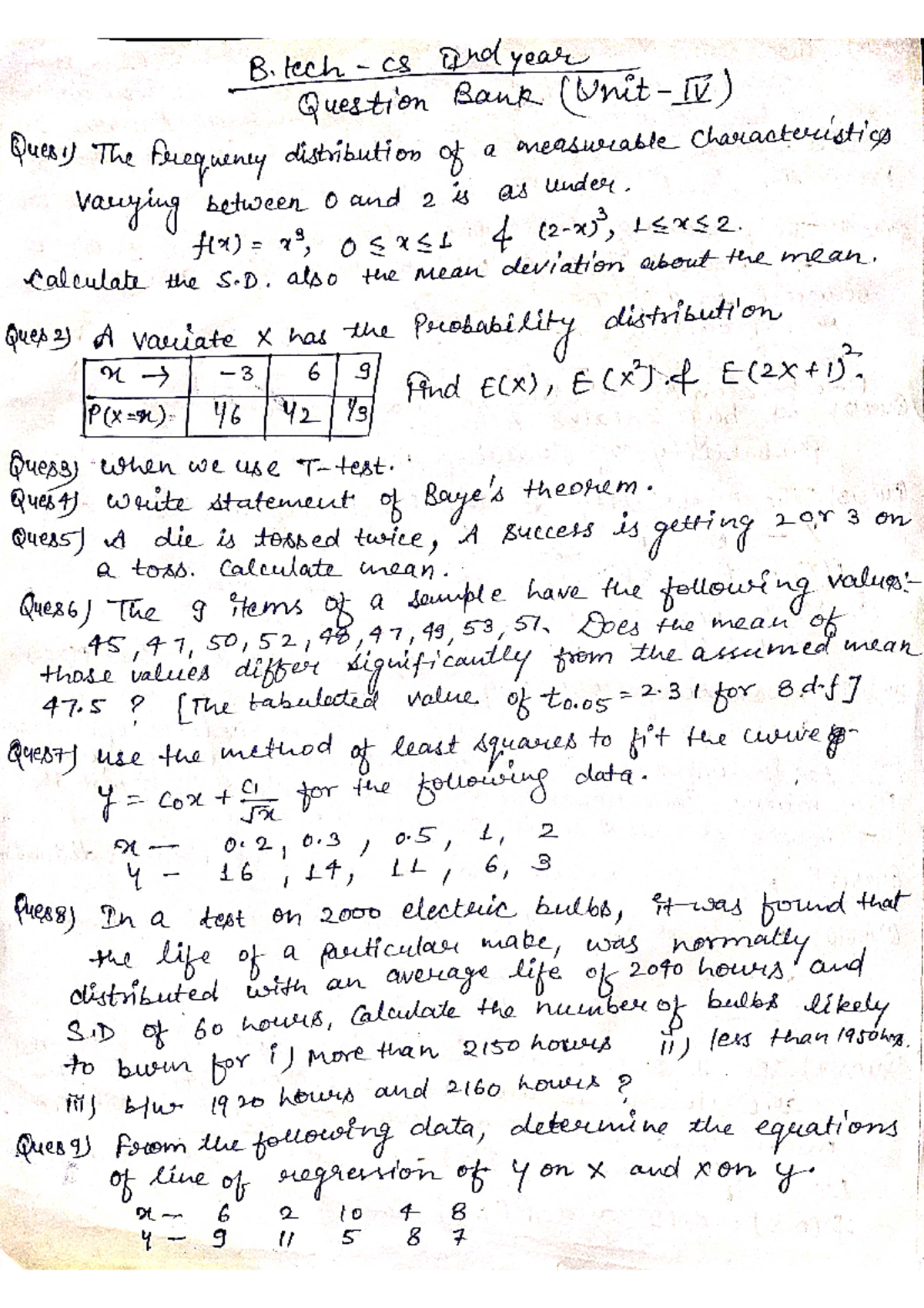 Maths...Q Bank - nice questions - Suay Te Beueny ft) = between o cnd 2 ...