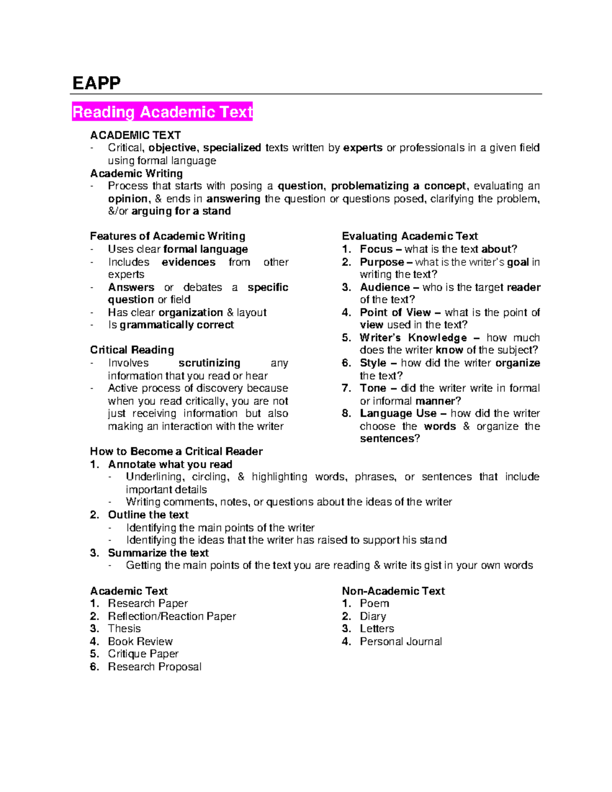 Reviewer 11 sem1midterms eapp - EAPP Reading Academic Text ACADEMIC ...