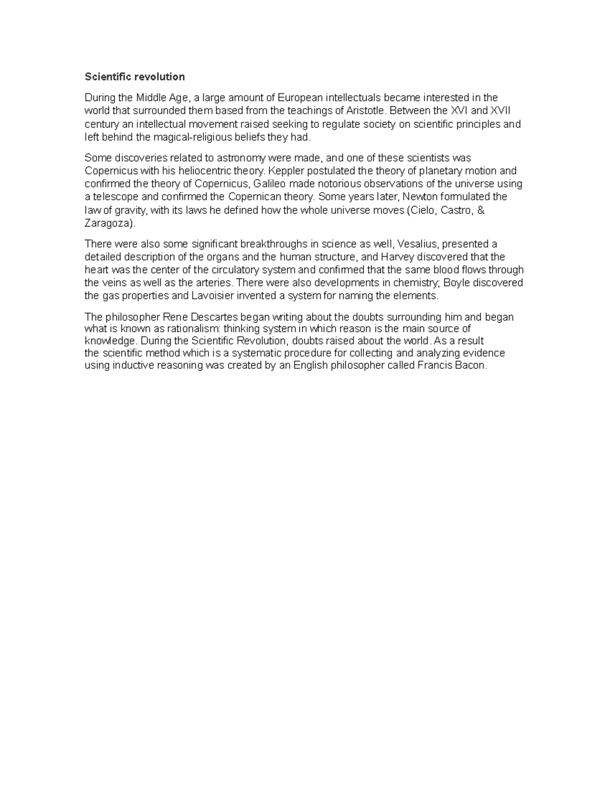 Human Being in Society - Scientific revolution - Scientific revolution ...