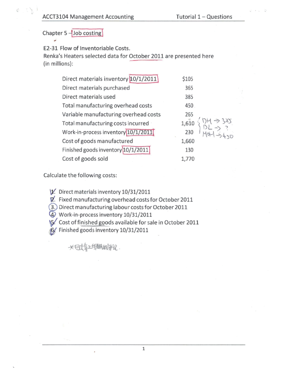 ACCT3104 Tutorial 1 - ACCT3104 - Studocu