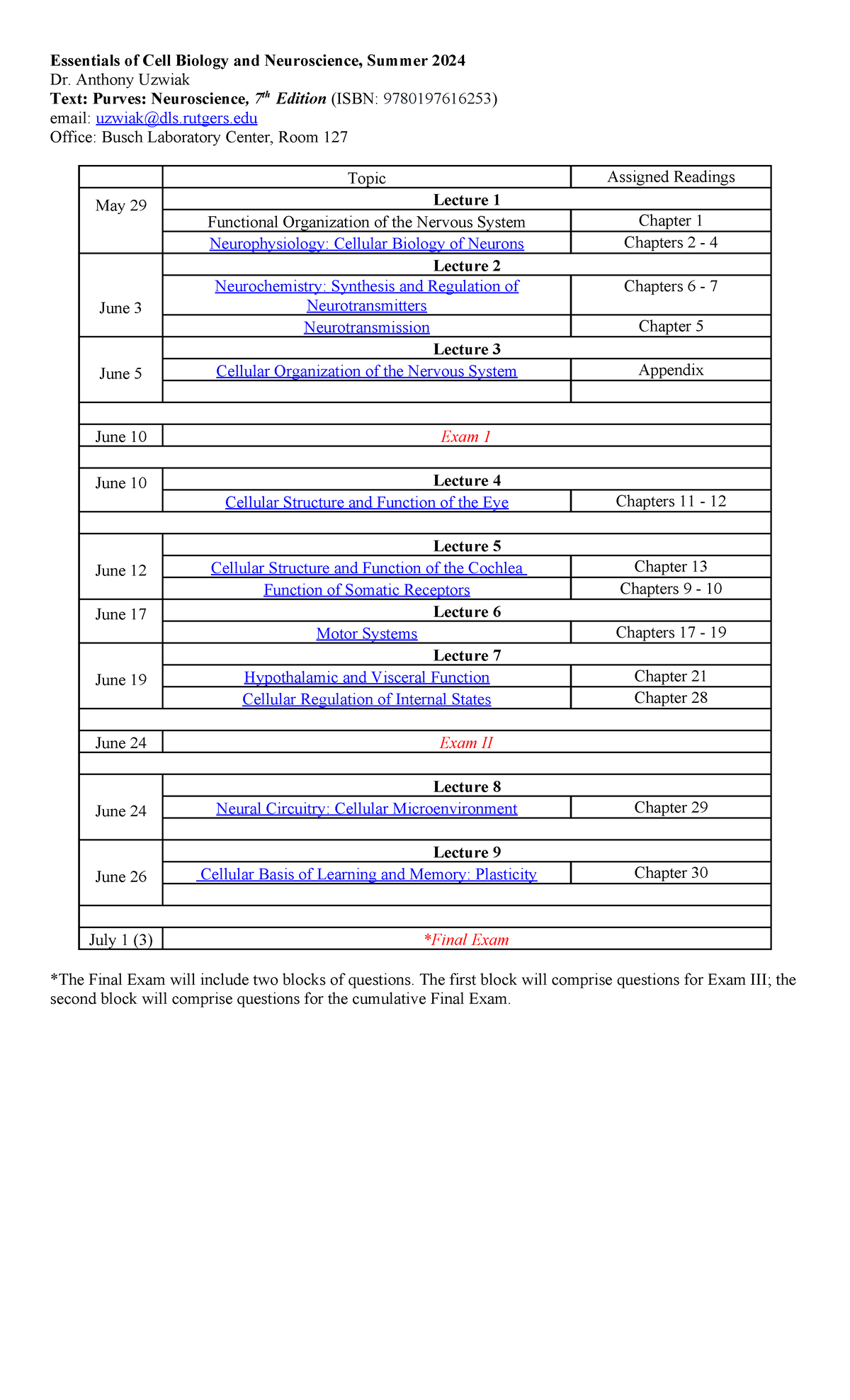 Ecbnsummer 24 Syllabus - Essentials of Cell Biology and Neuroscience ...