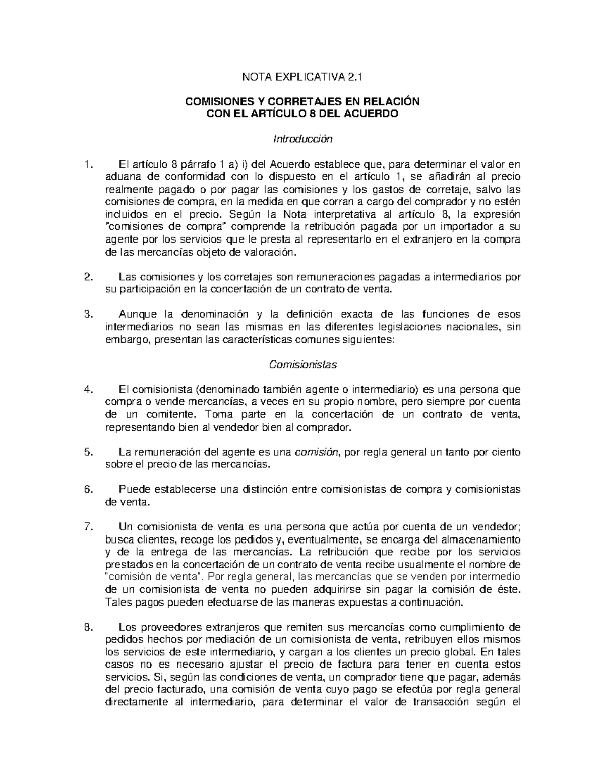 2-1-Notas Explicativas - NOTA EXPLICATIVA 2. COMISIONES Y CORRETAJES EN ...