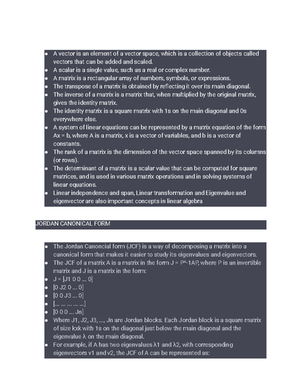 Basic Linear Algebra - A vector is an element of a vector space, which ...