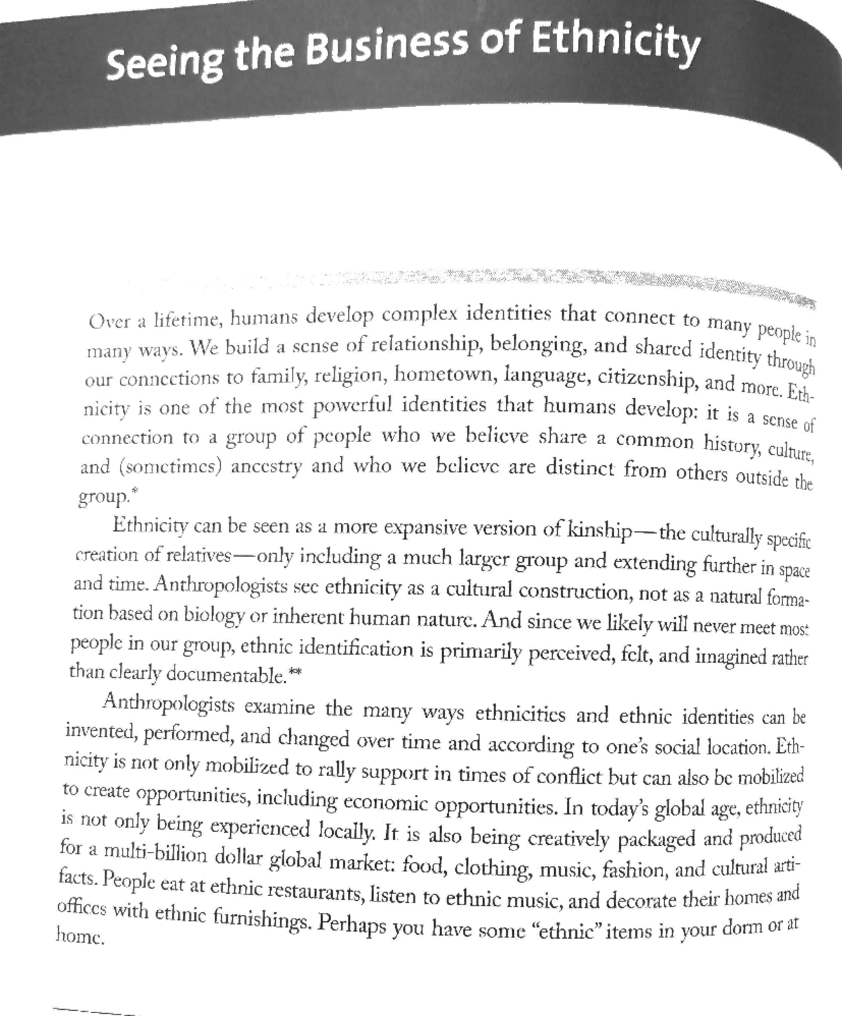 Ethnicity Fieldwork Journal Assignment - Seeing the Business of ...