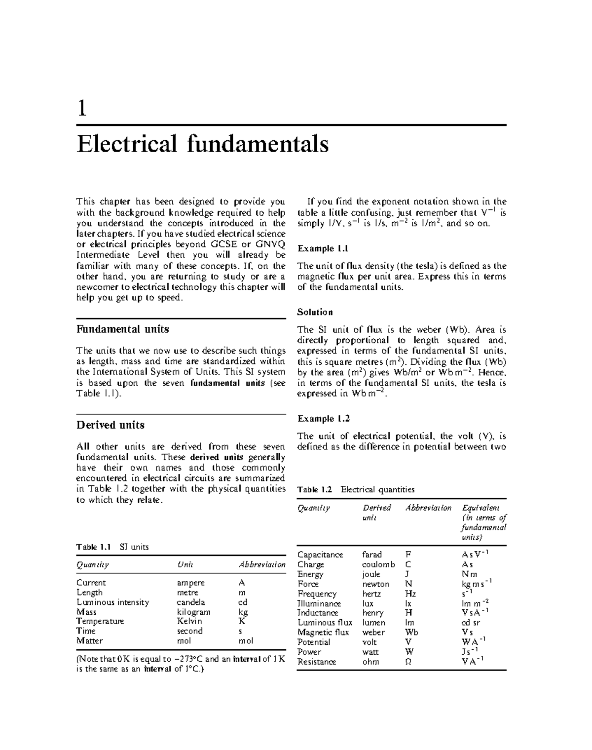 Electronic circuits - Lecture notes 1 - 1 Electricalfundamentals This ...