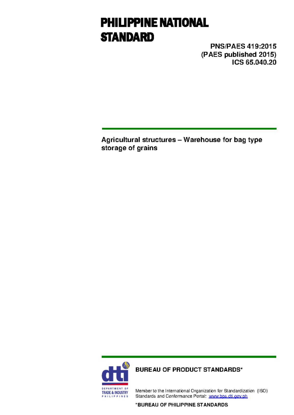 PNS-PAES-419-2015-Agricultural-Structures-Warehouse-for-Bag-Type ...