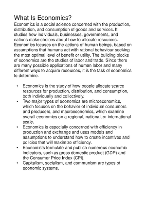 Principles Of Economic 01En - Chapter 1 Introduction to Economics ...