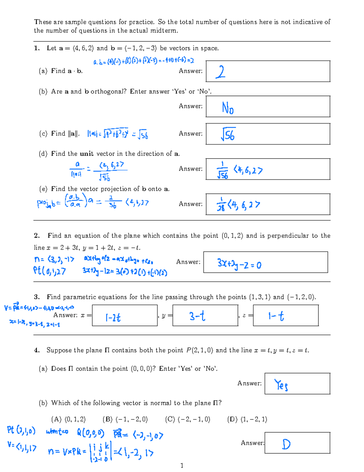 Mid Term Practice Qns - These are sample questions for practice. So the ...