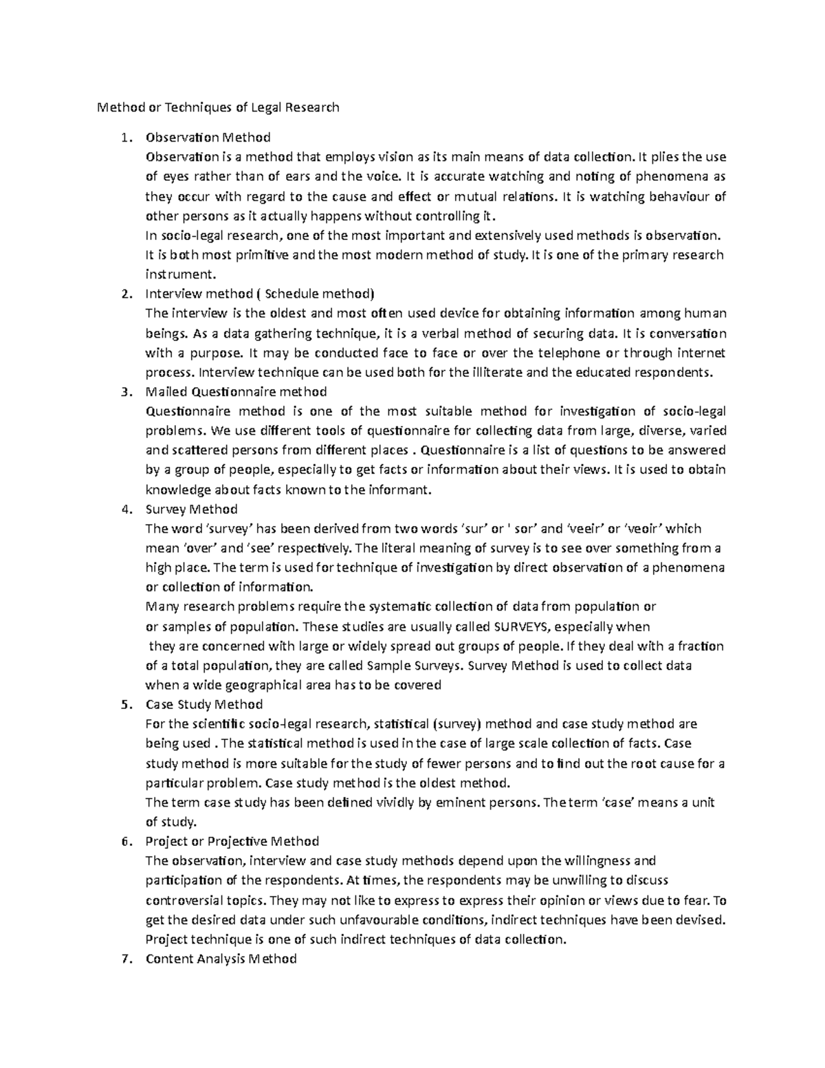 Technique of Legal Research - Method or Techniques of Legal Research ...