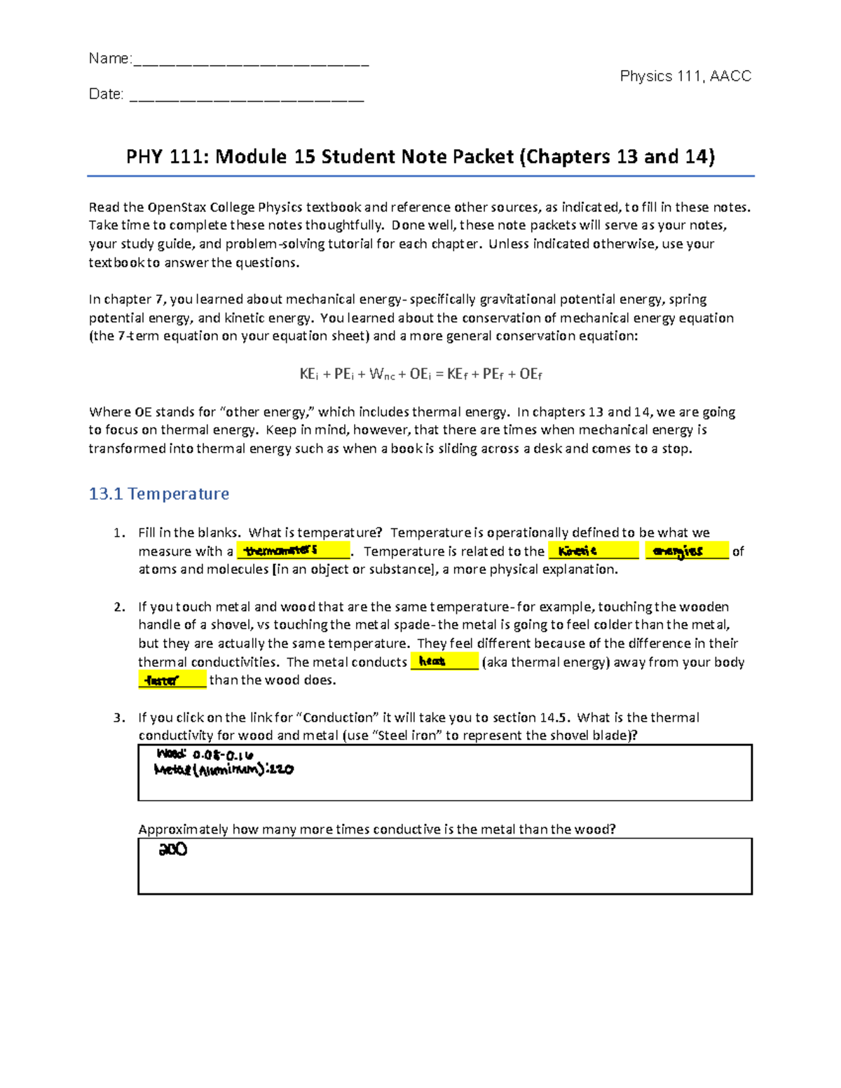 Module+15+Student+Note+Packet-+Thermal+Energy - Name ...